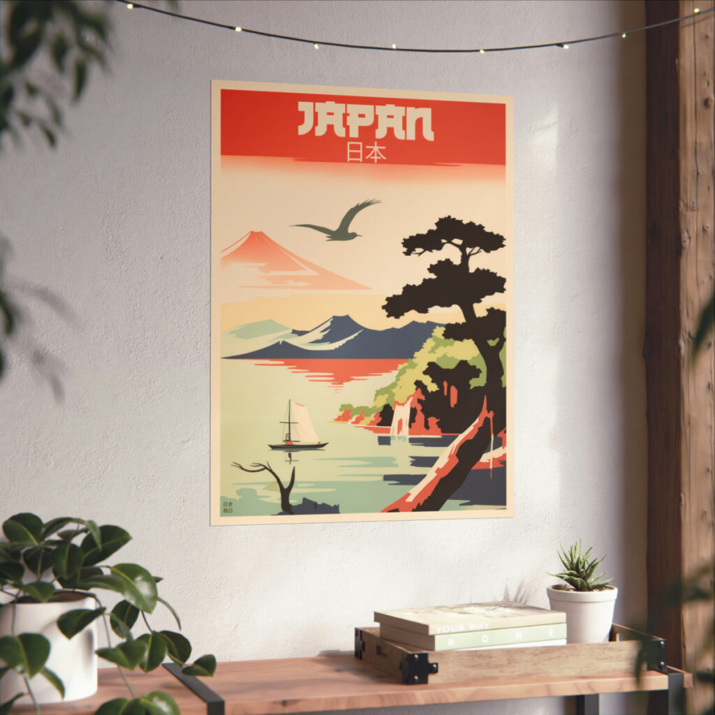 Art Deco Japan Travel (Fuji-goko) – Matte Vertical Posters – Japan Everyday