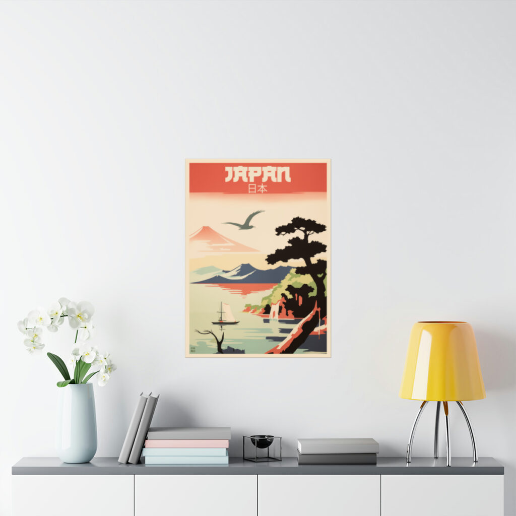 Art Deco Japan Travel (Fuji-goko) – Matte Vertical Posters – Japan Everyday